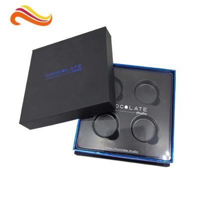 China Elegant Black Gift Packaging Boxes with top and base / blister tray for sale