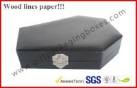 China Customized Wood Paper Apparel Gift Boxes , Jewellery Package With Metal Lock for sale