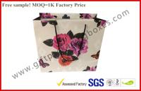 China Cotton Handles Custom Paper Gift Bags , Offset Printing Paper Hand Bags for sale