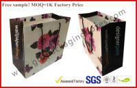 China Cotton Handles Custom Paper Gift Bags , Offset Printing Paper Hand Bags for sale
