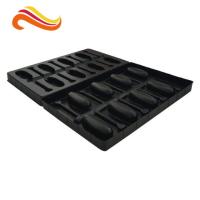 China Recyclable Electronic Component Packages Black PET/PVC/PS Large Plastic Tray for sale