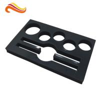China rigid board cosmetic packaging box with mirror , black box with plastic inner logo foil for sale