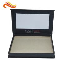 China rigid board cosmetic packaging box with mirror , black box with plastic inner logo foil for sale