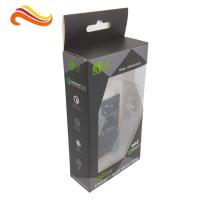 China customized card board packaging box with clear PVC window paper hanger and blister tray inside for sale