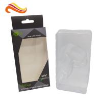 China customized card board packaging box with clear PVC window paper hanger and blister tray inside for sale