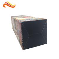 China Silver Foil Logo Cardboard Wine Bottle Gift Box Packaging CMYK Printing With Ribbon for sale