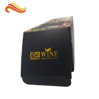 China Silver Foil Logo Cardboard Wine Bottle Gift Box Packaging CMYK Printing With Ribbon for sale