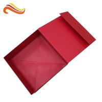 China Red Foldable Gift Custom Paper Packaging Box Long Lifespan With Magnetic Closure for sale
