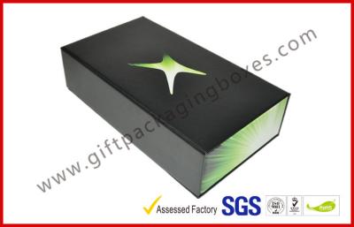 China Matt Black Luxury Gift Boxes 350gsm , Offset Printing Magnetic Boxes for sale