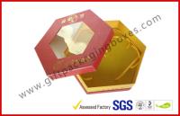 China Octangle Chocolate Packaging Boxes / Window Boxes Hot Stamping Boxes for sale