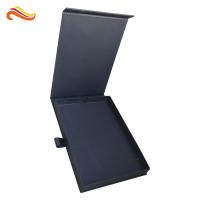 China Matte Black Black Gift Packaging Boxes , Handmade Magnetic Box Embossing Printing for sale