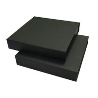 China Handmade Magnetic  Black Rigid Gift Boxes Embossing Printing With EVA for sale