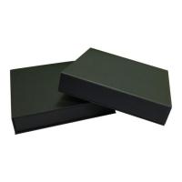 China Handmade Magnetic  Black Rigid Gift Boxes Embossing Printing With EVA for sale