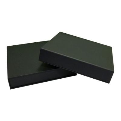 China Handmade Magnetic  Black Rigid Gift Boxes Embossing Printing With EVA for sale