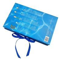China Folded Magnetic Luxury Gift Boxes Hot Stamping Pattern Paper Material ROSH Approval for sale