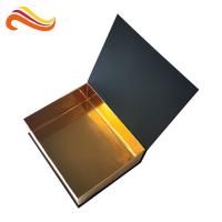 China Bookshape Black Color Decorative Cardboard Gift Boxes Paper Material 1000g Greyboard for sale