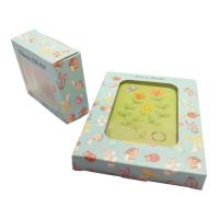China Foldable Customized Card Board Packaging Box Clear PVC Window Paper With Blister Inside for sale