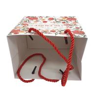 China Retail Clothing Packaging Paper Bag Custom Own Logo Printed Hand Length Handle for sale
