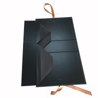 China Cardboard Folding Magnetic Cosmetic Packaging Boxes With Ribbon for sale