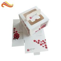 China Fancy Printed Cardboard Cheese Cake Gift Boxes With PVC Plastic Window for sale