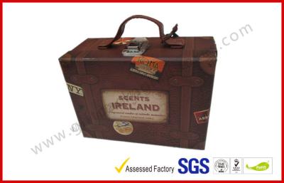 China Chocolate Color Square Apparel Gift Boxes 2mm Grey Board with Lock for sale