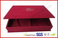 China Luxury Silk Gift Packaging Boxes Customized Silver Hot Stamping Logo for sale
