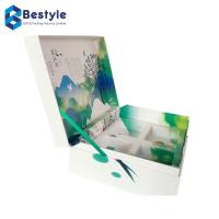 China Navy Blue Tea Leaf Packaging Gift Box With Rose Gold Foil Stamping for sale