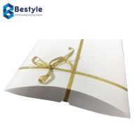 China Pillow Shape Hair Extension Packaging Box With Gold Ribbon for sale