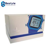 China Blue And White Cardboard Paper Gift Packaging Boxes For Watch for sale