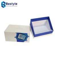 China Blue And White Cardboard Paper Gift Packaging Boxes For Watch for sale