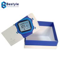China Blue And White Cardboard Paper Gift Packaging Boxes For Watch for sale