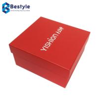 China Custom Company LOGO Red Cardboard Gift Box Handmade for sale