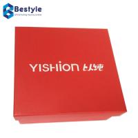 China Custom Company LOGO Red Cardboard Gift Box Handmade for sale