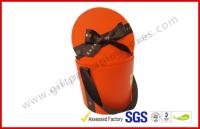 China Round Luxury Gift Boxes / PVC Lamination Ribbon Gift Cylinder for sale