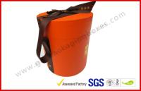 China Round Luxury Gift Boxes / PVC Lamination Ribbon Gift Cylinder for sale