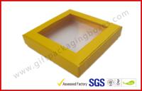 China Customized Chocolate Packaging Boxes / PVC Window Square Shape Box for sale