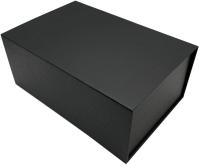 China Folding 1200gsm Cardboard Custom Gift Packaging Boxes Black Matte for sale