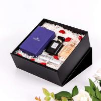 China Folding 1200gsm Cardboard Custom Gift Packaging Boxes Black Matte for sale