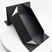China Folding 1200gsm Cardboard Custom Gift Packaging Boxes Black Matte for sale