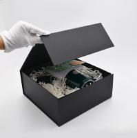 China Folding 1200gsm Cardboard Custom Gift Packaging Boxes Black Matte for sale