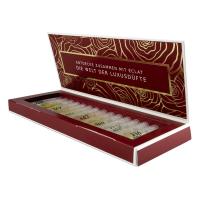 China Luxury Paper Cosmetic Packaging Boxes 2ml 5ml Perfume Gift Box Set for sale