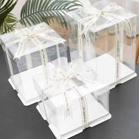 China Customized Recycled birthday cake packaging With Plastic Window for sale