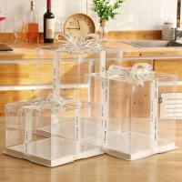 China Customized Recycled birthday cake packaging With Plastic Window for sale