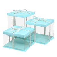China Customized Recycled birthday cake packaging With Plastic Window for sale