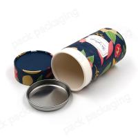 China Luxury Cardboard 1200g 2mm Round Gift Boxes For Power Tea Coffee for sale