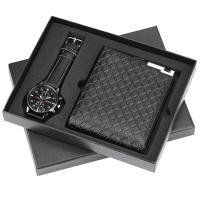 China Personalized Black Wallet 1200g 2mm Rigid Gift Boxes With Lids for sale