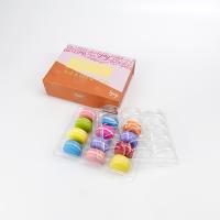 China Custom Macaron Foldable Chocolate Packaging Boxes With Blister Tray for sale