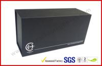 China Black High End Embossed Paper Boxes Magnetic E-Cigar Packaging for sale