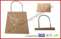 China Customized Craft Paper Packaging Bags Foil In Silver With Nylon Tape for sale