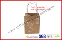 China Customized Craft Paper Packaging Bags Foil In Silver With Nylon Tape for sale